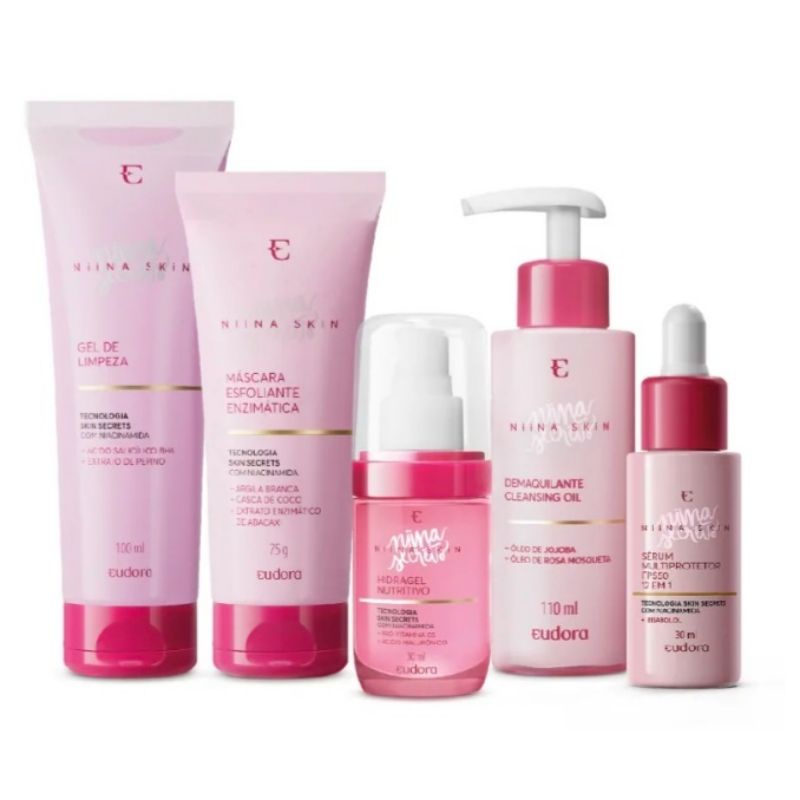 Linha Niina Skin Eudora linha de skincare Niina Secrets | Shopee Brasil