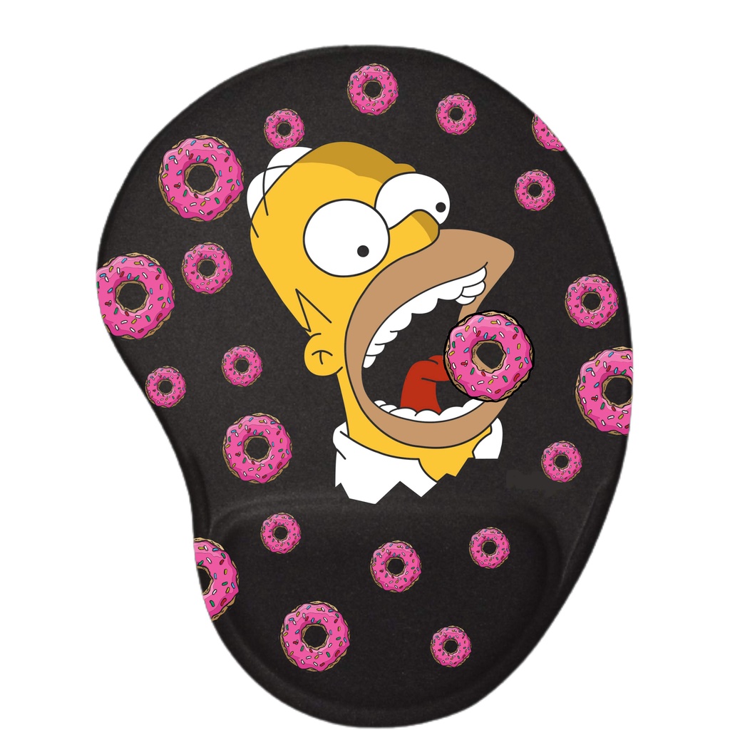 mouse pad Homer Simpsons rosquinha com apoio | Shopee Brasil