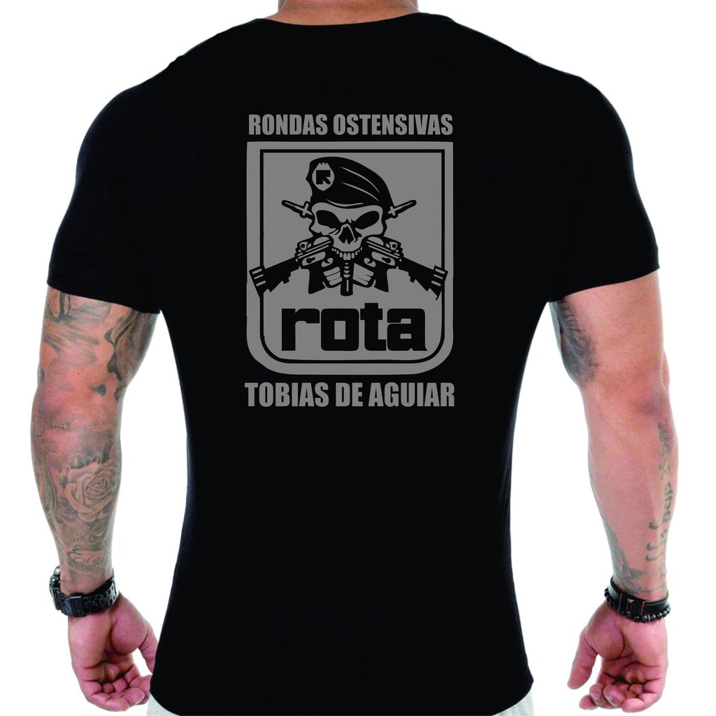 Camiseta Dry Fit Polícia Rota Militar Caveira Pm32 - Escorrega o Preço