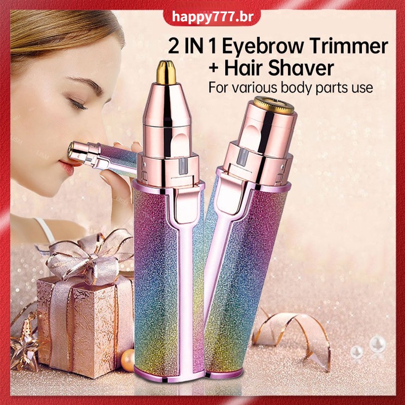 Aparador Elétrico De Sobrancelhas/Mini-barbeador depilador facial elétrico/USB | Shopee Brasil