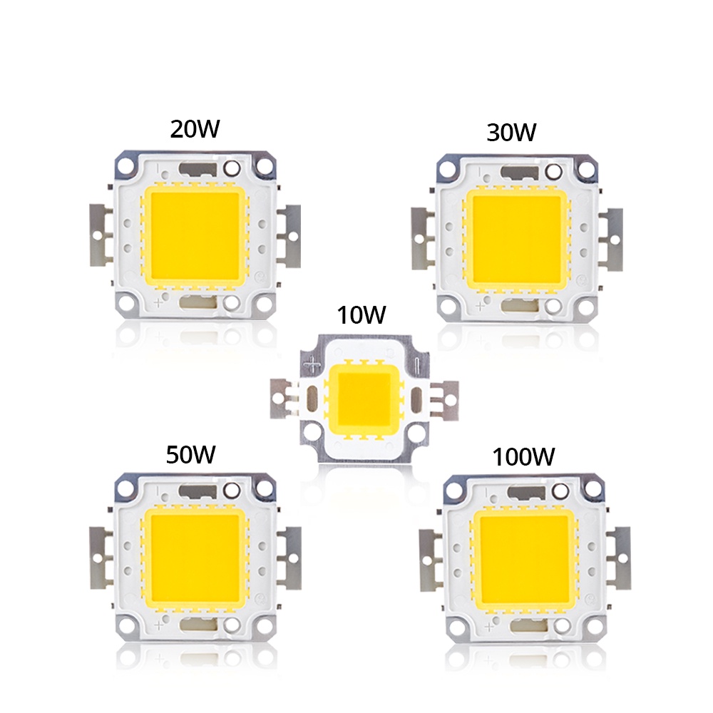 Holofote LED De Alta Potência 10W 20W 30W 50W 100W Cob LED Chip DC 9-12V 30-36V | Shopee Brasil