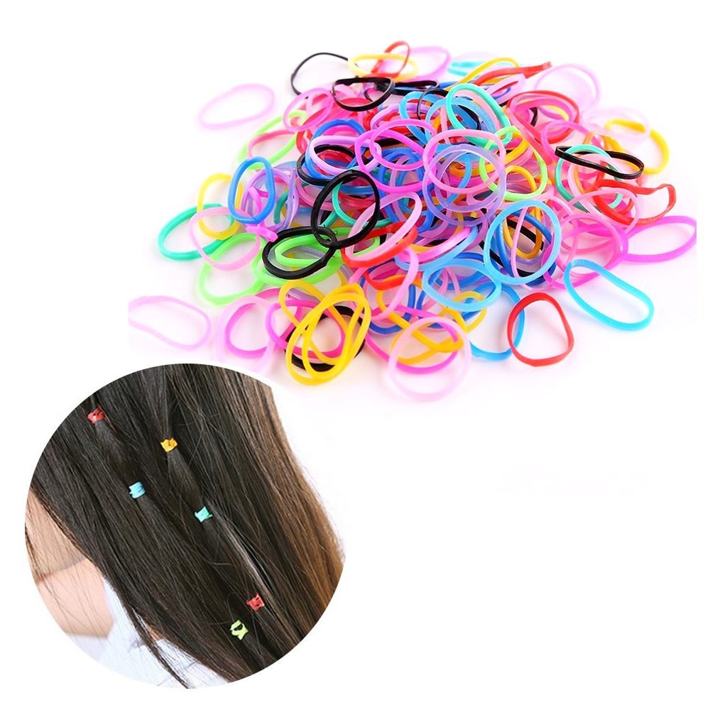Elastico Colorido para Cabelo Pacote c/50 Unidades Cores Variadas Anti ...