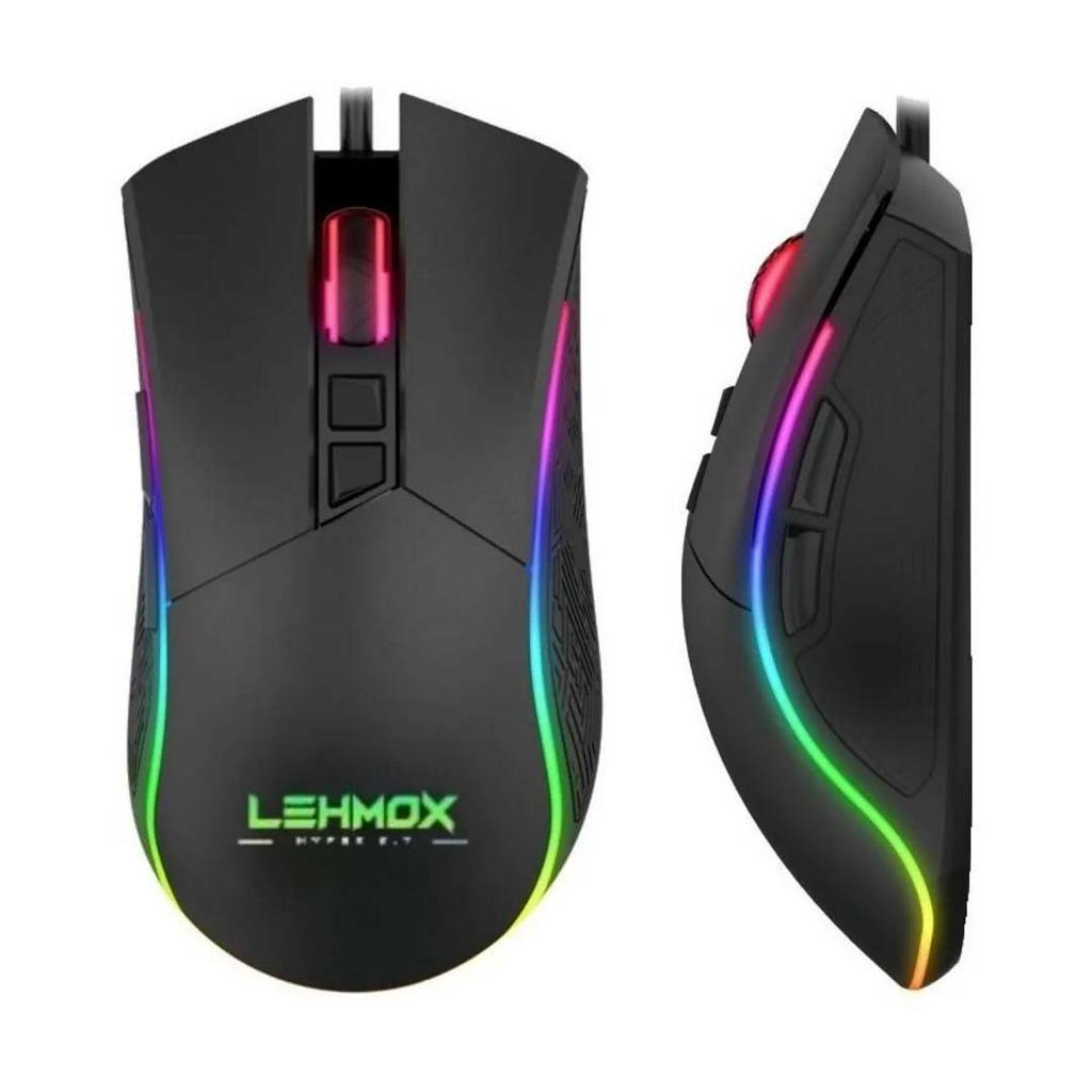 Mouse Gamer Macros Customizáveis Led Rgb 6400 Dpi Lehmox | Shopee Brasil