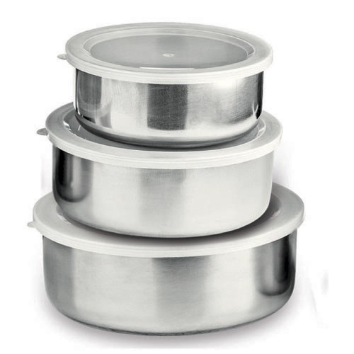 Conjunto 3 Potes Inox | Shopee Brasil