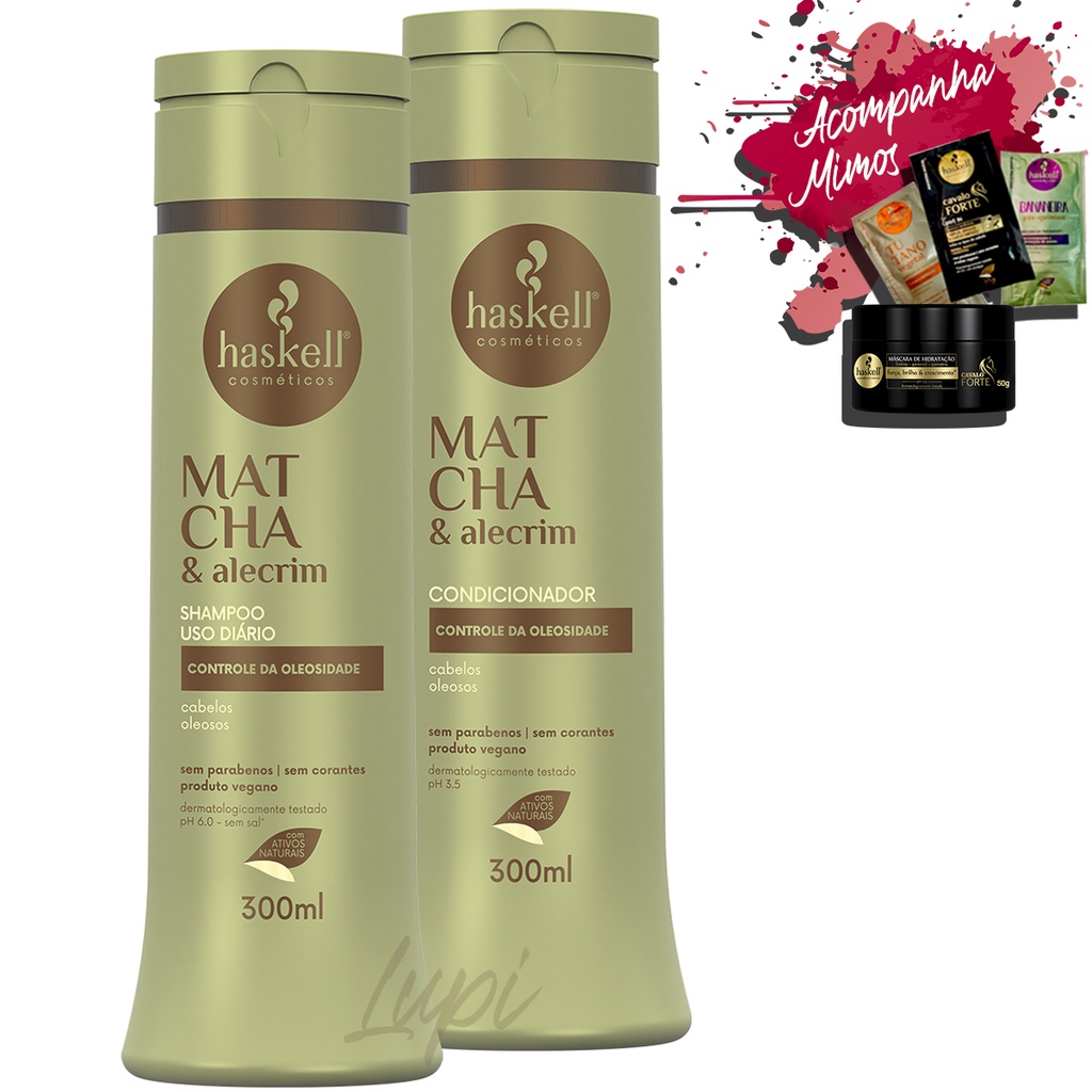 Kit Haskell Matcha E Alecrim Shampoo Condicionador 300ml | Shopee Brasil