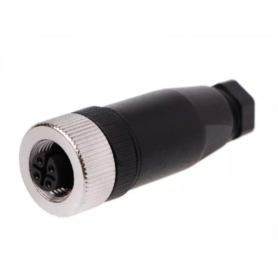 Conector Sensor M12 Pnp Ou Npn 4 Pinos Femea Reto montavel | Shopee Brasil