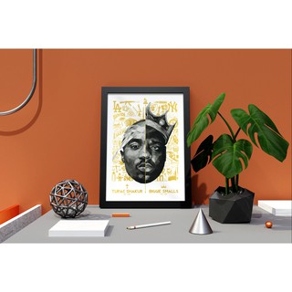 Quadro Poster Decorativo Tupac e Biggie Rap Hip Hop Moldura e Acetato ...