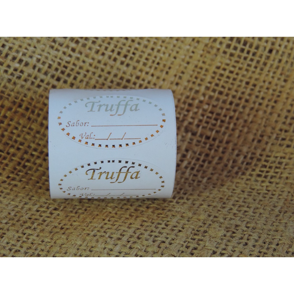 100 ETIQUETAS TRUFFA SABOR E VALIDADE LINHA PRODUTO ARTESANAL | Shopee ...