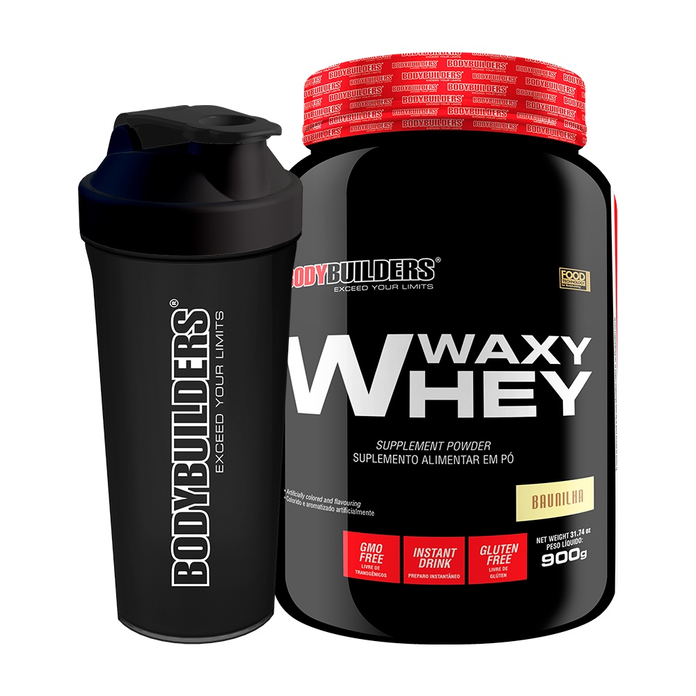 KIT Whey Protein Waxy Whey 900g + Coqueteleira - Bodybuilders | Shopee ...