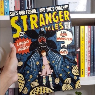 Quadro Stranger Things HQ Demogorgon e Onze / Placa Decorativa Stranger ...