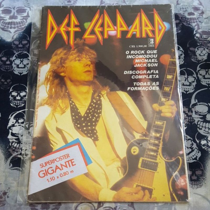 REVISTA POSTER SOM TRES - DEF LEPPARD | Shopee Brasil