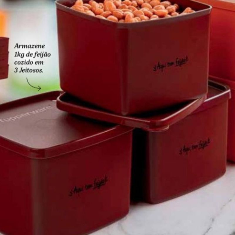 Jeitoso Tupperware 800ml Linha Freezer" Aqui Tem Feijão" PROMOÇÃO ...