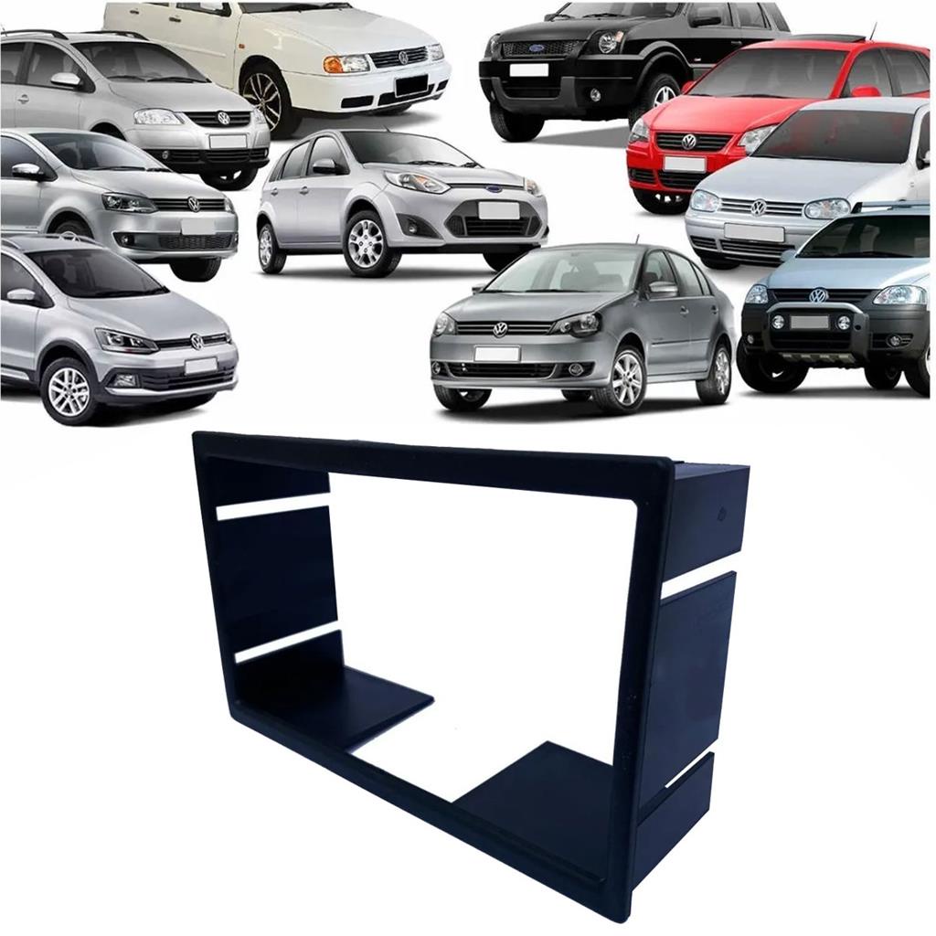 Moldura Painel 2 Din Multimidia DvD Central Fox Golf Polo Bora Fiesta Ecosport Crossfox SpaceFox ...