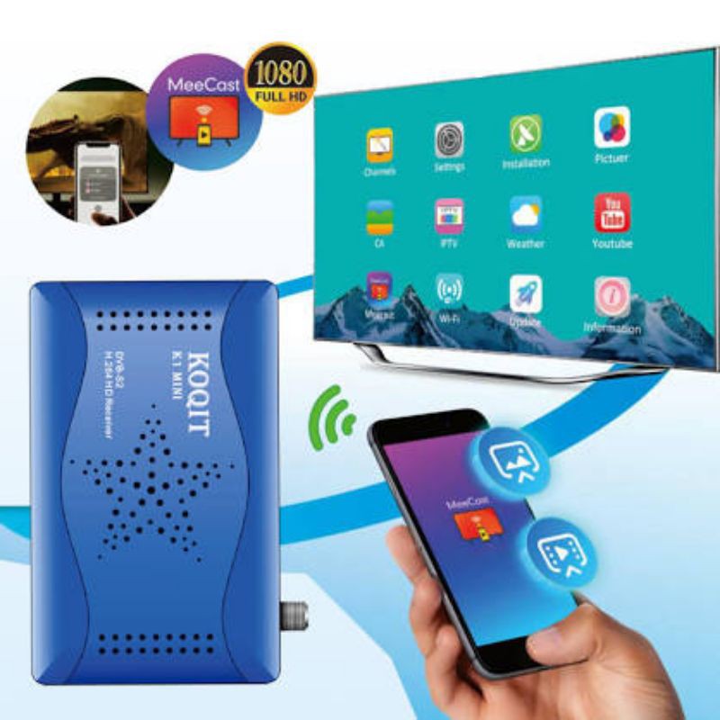 receptor koqit k1 mini azul com meecast, envio imediato de Salvador Bahia | Shopee Brasil