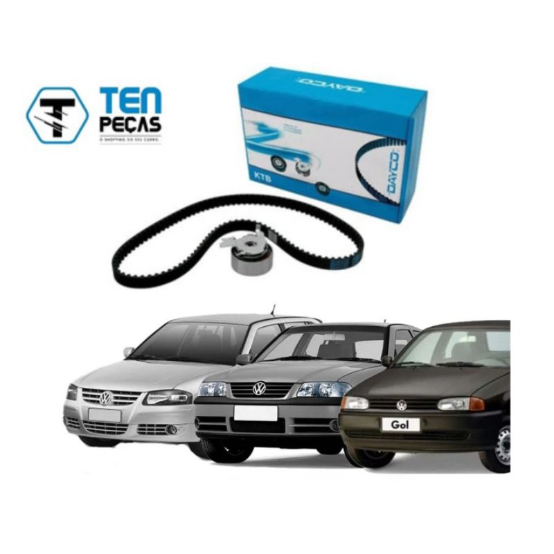 Kit Correia Dentada Tensor Volkswagen Gol G2 G3 G4 1.0 8v 2001 a 2008 ...