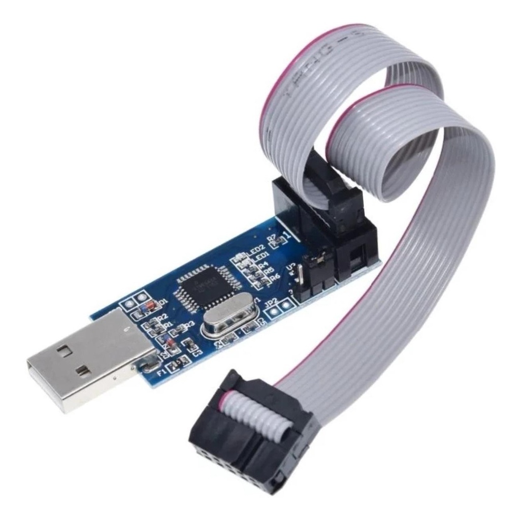 Programador Gravador ATMEL AVR USBasp com Cabo ISP 10 pinos Compativel ...