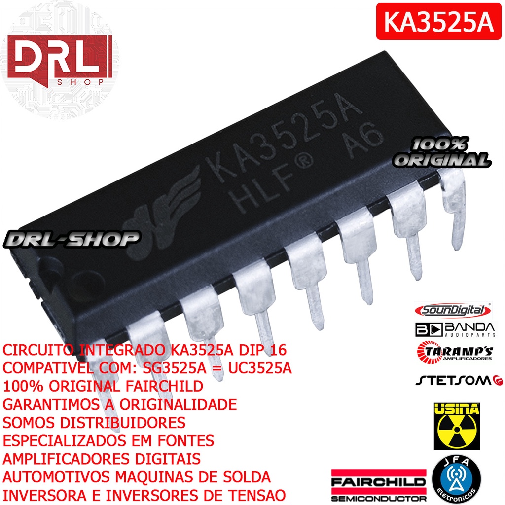 Kit 5 Ci Ka3525a=Sg3525 Uc3525 DIP Original Taramps Inversor | Shopee ...
