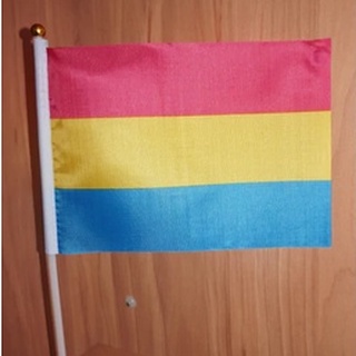 Bandeira Orgulho PAN - LGBTQIAP+ Bandeirinha 14 x 21cm Haste 30cm ...