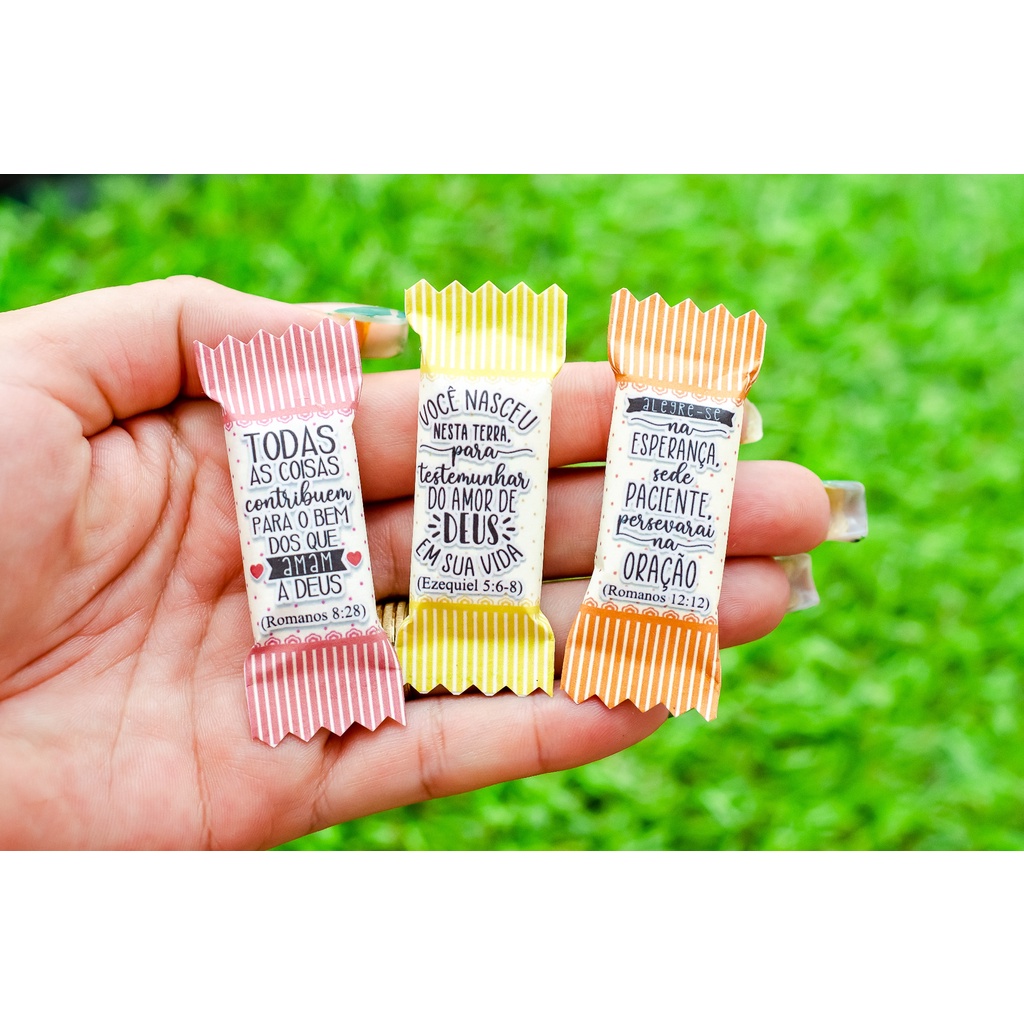 50 Balas personalizadas Frases Bíblicas | Shopee Brasil