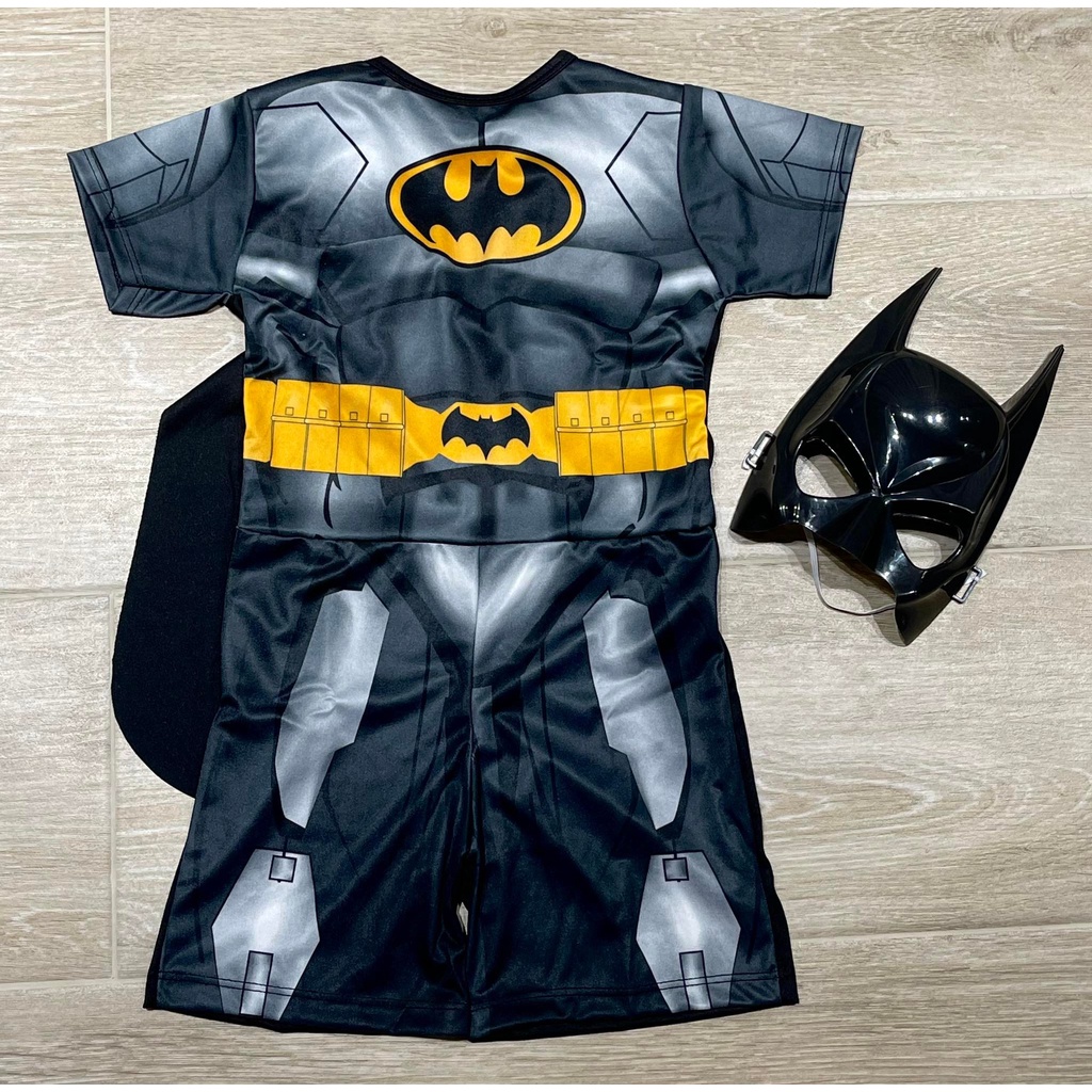 Roupa Fantasia Infantil Batman com capa Liga da Justiça Festa ...