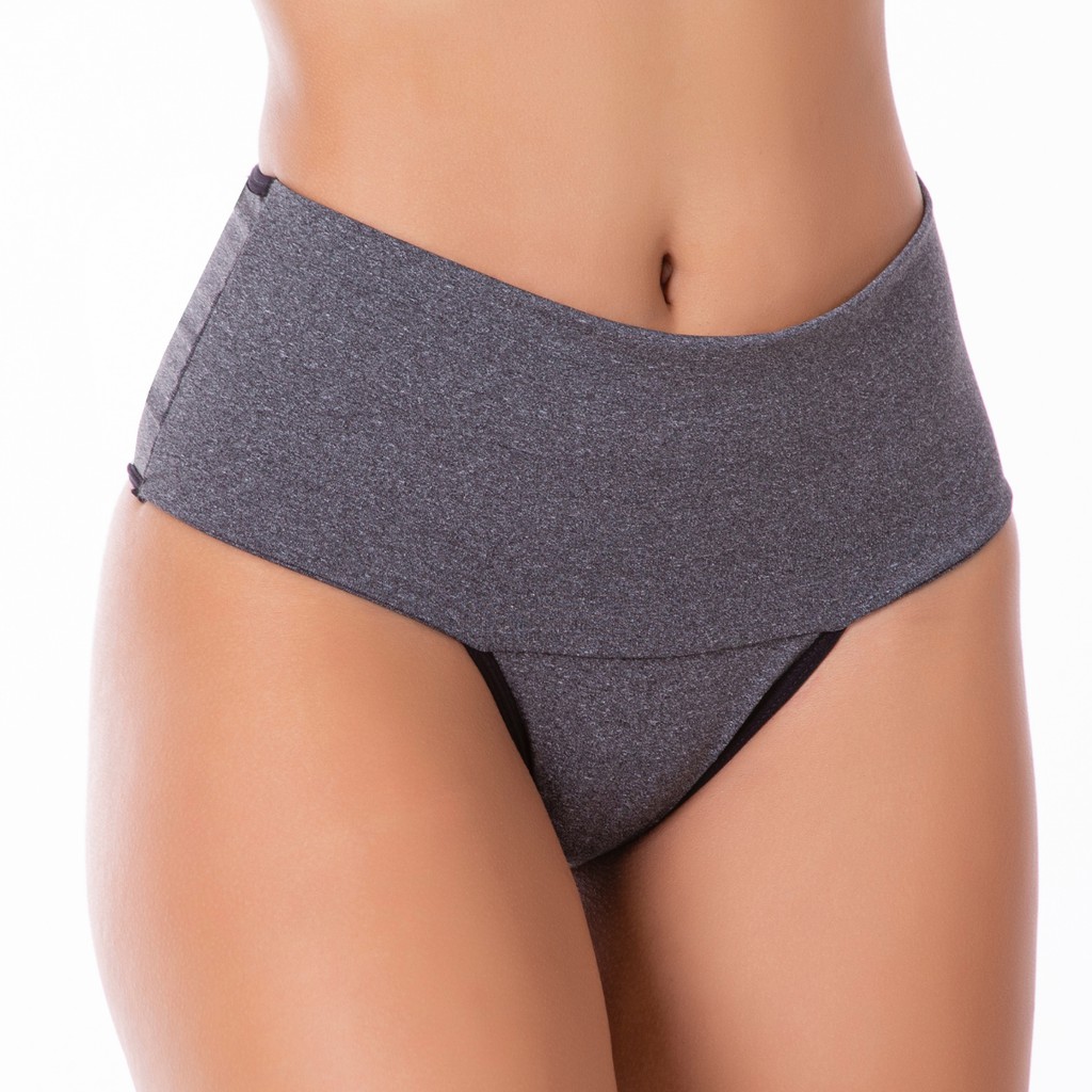 10 Calcinha Cintura Alta Power Fitness Cos Duplo Segura Barriga