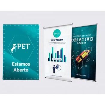 Banner em Lona 340g - Diversos Tamanhos e Acabamentos (ARTE GRÁTIS ...