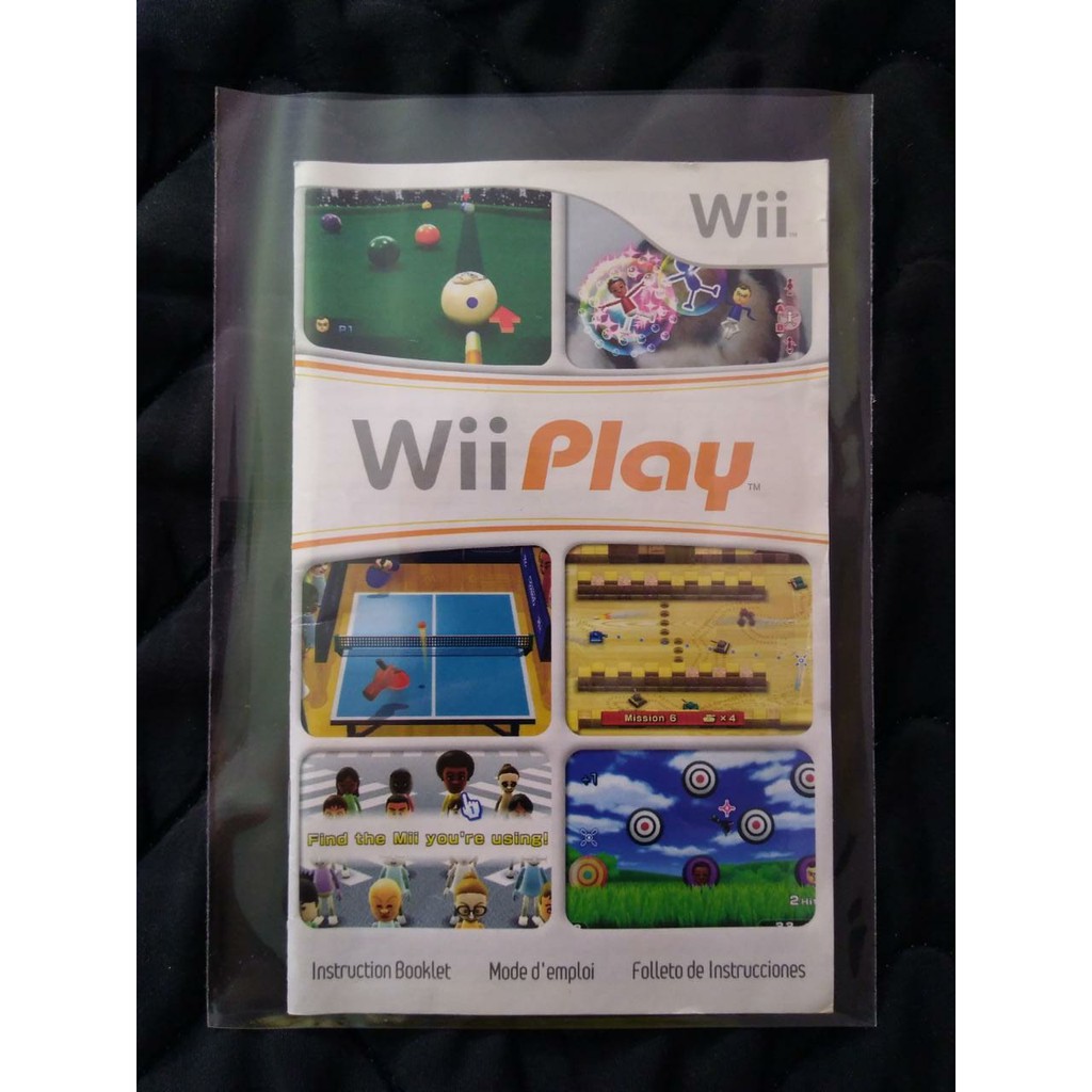 Manual Original do Jogo Wii Play do Nintendo Wii ! - Escorrega o Preço