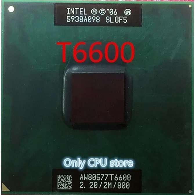 PROCESSADOR INTEL CORE 2 DUO T6600 SOCKET PGA478 2.2GHZ 2M 800 PARA ...