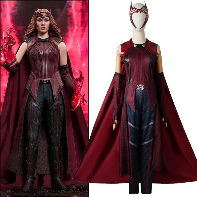 Wanda Maximoff Cosplay Fantasia Escarlate Bruxa Acessório De Cabeça E ...