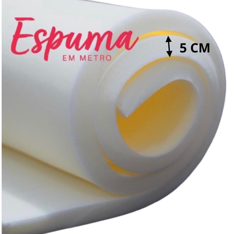Espuma Em Metro D28 0,90cm X 0,50cm 5cm Espessura | Shopee Brasil