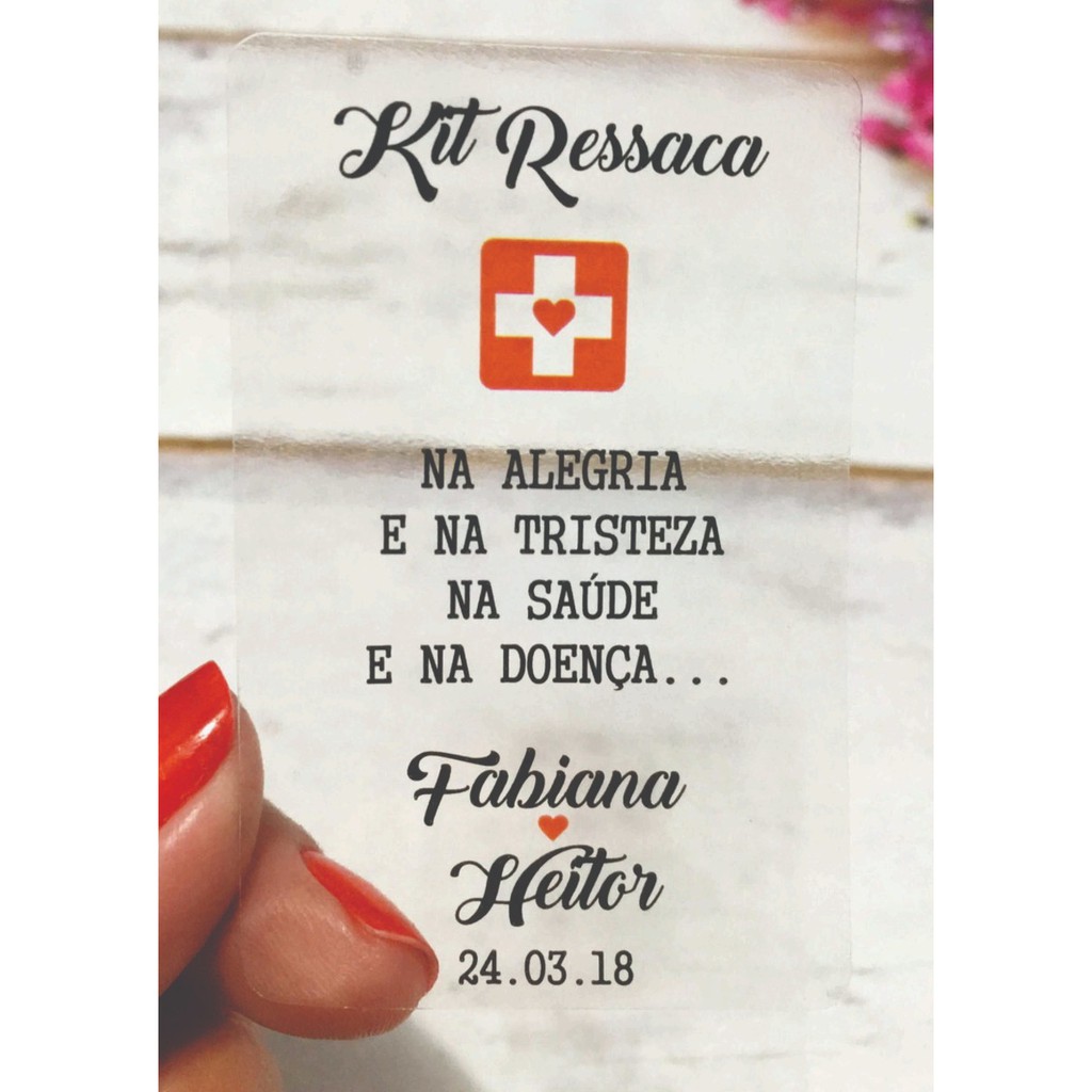 Adesivos Transparente Kit Ressaca 45 Unidades Vinil | Shopee Brasil