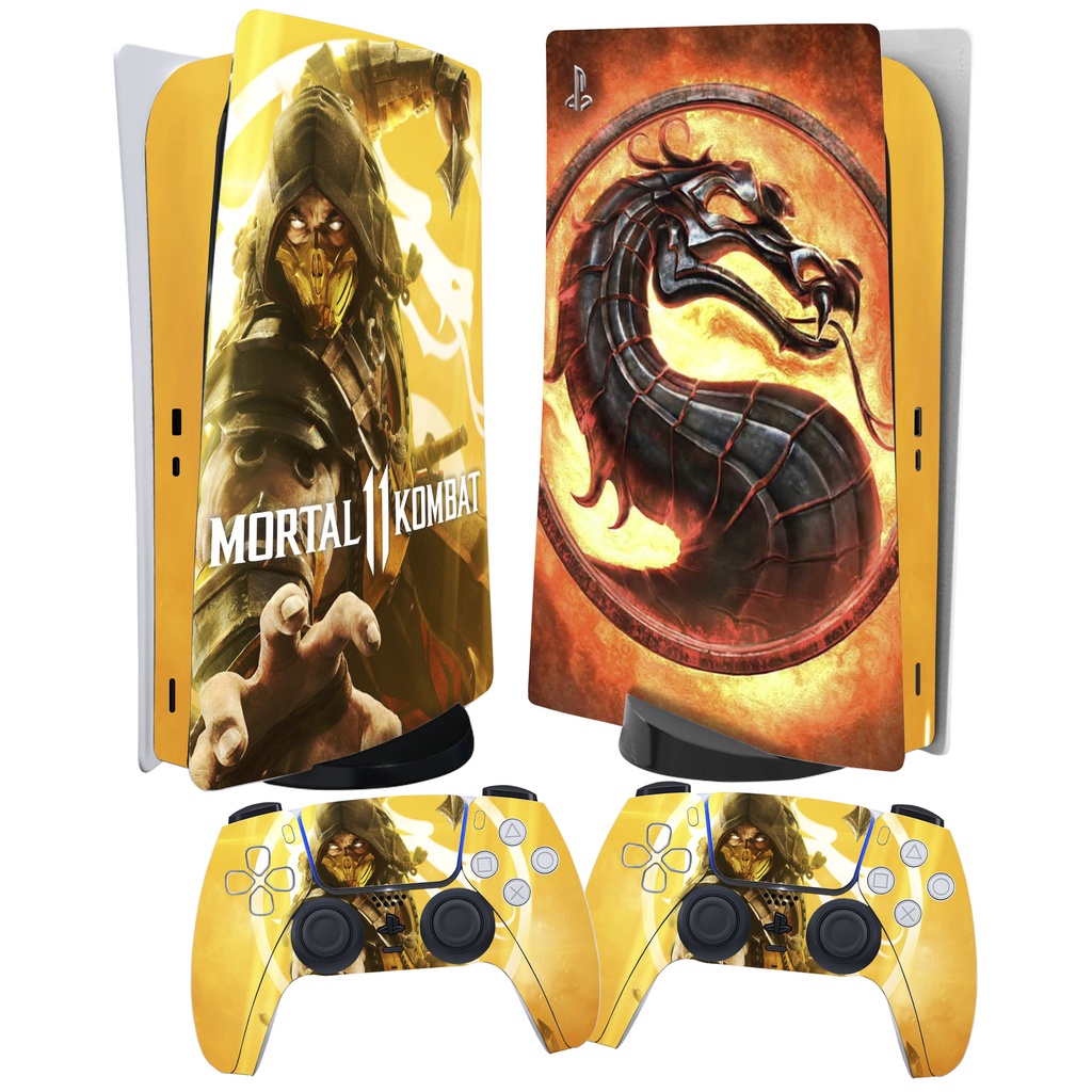 091 - Skin PS5 Digital Console - Scorpion Mortal Kombat | Shopee Brasil