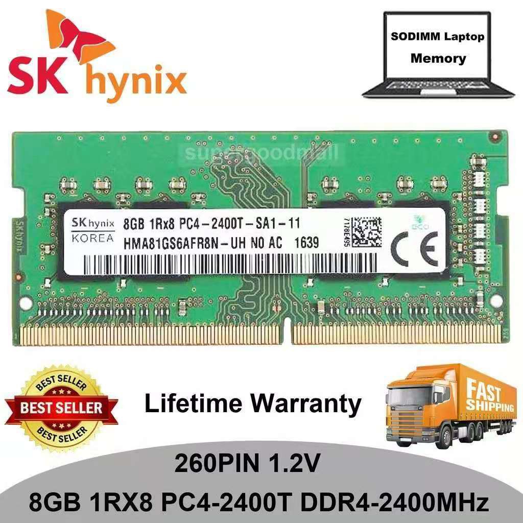 Sk hynix 8gb 1rx8 pc4-2400t ddr4-2400mhz 260pin 1.2v somblinm laptop de memória ram notebook ram ...