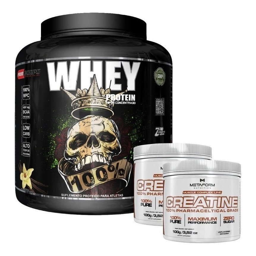 Whey 100% 2kg Pro Corps + 2 Creatina | Shopee Brasil