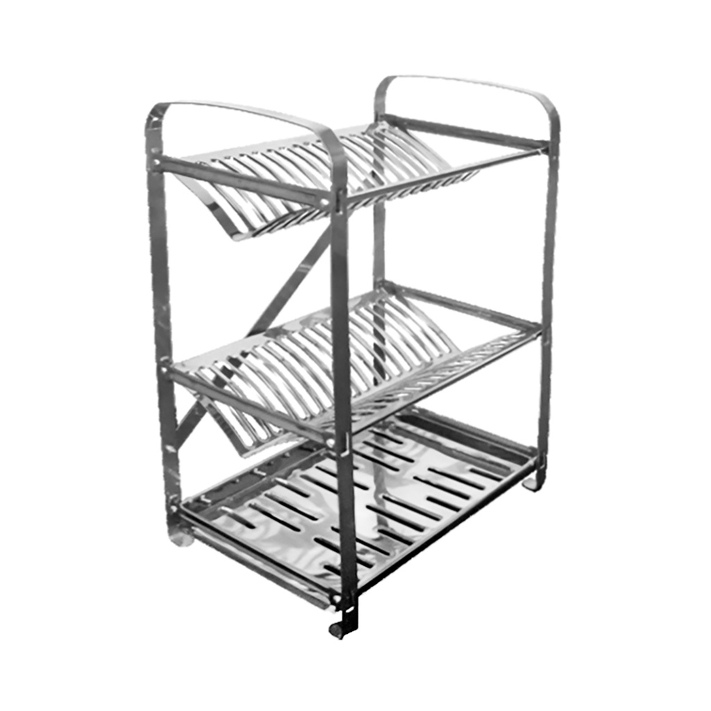 Escorredor De Louça Grande Aço Inox 48 Pratos Grande Prático Não ...