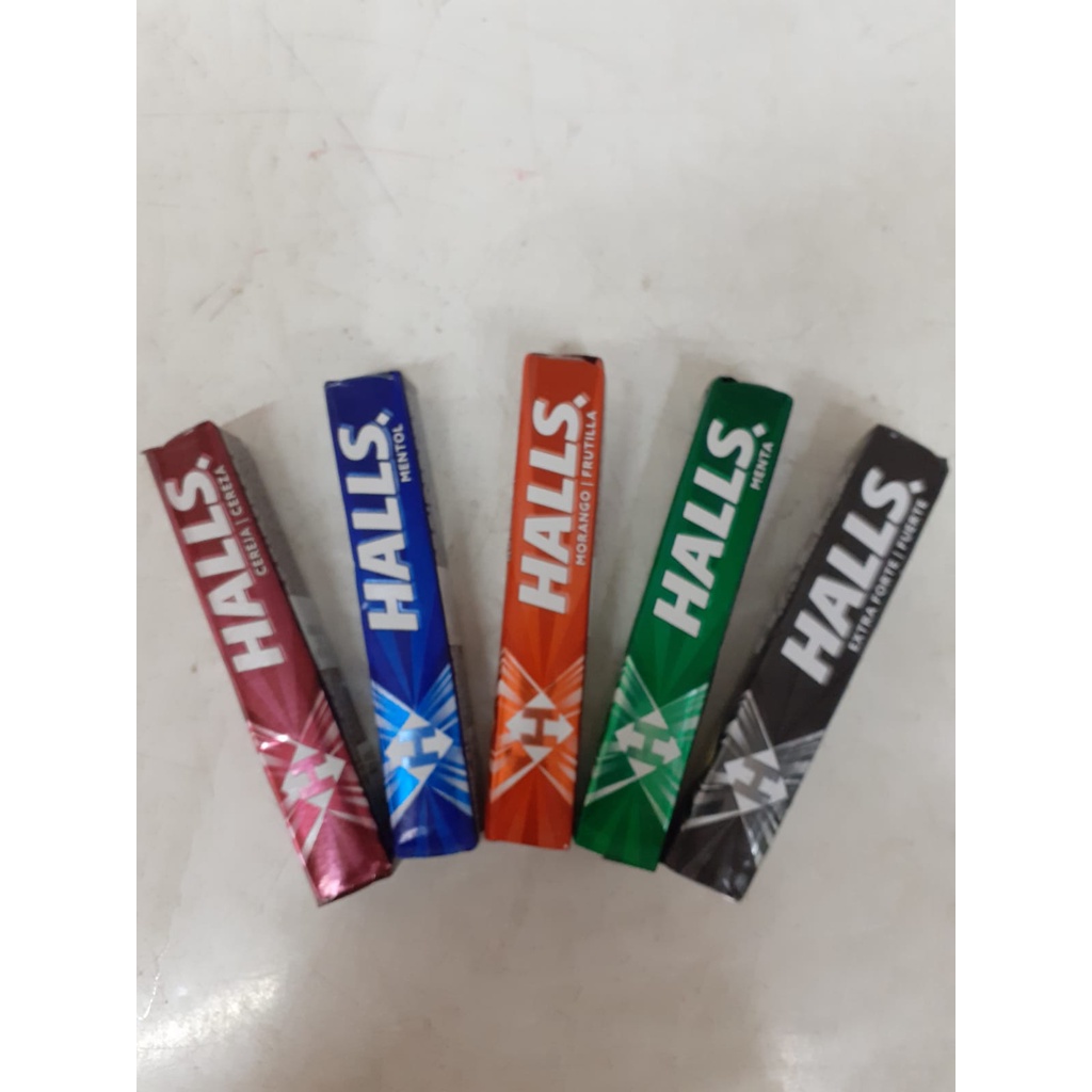Bala Drops Halls 28g unidade - sabores | Shopee Brasil