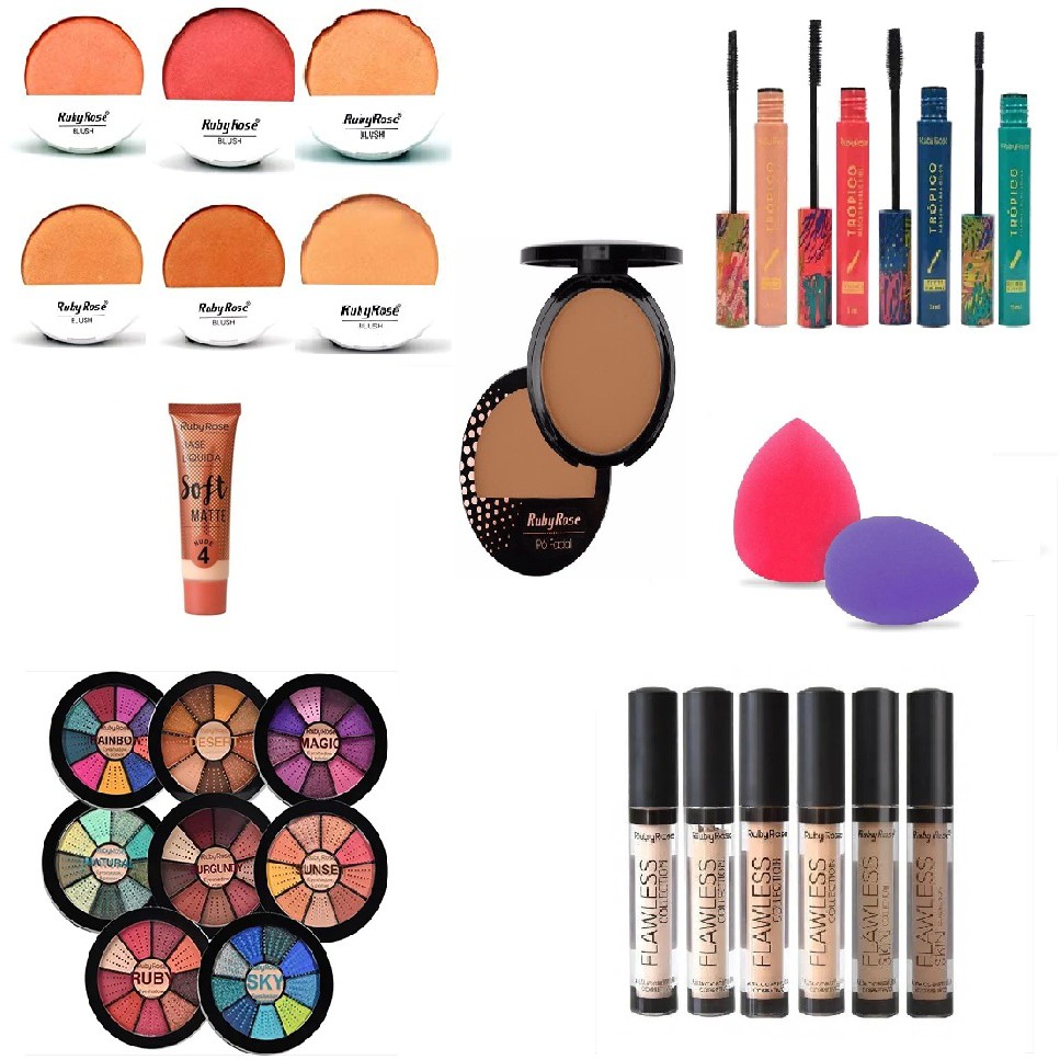 kit Maquiagem Ruby Rose para bolsa - Dia a dia - MEGA PROMOÇÃO ...