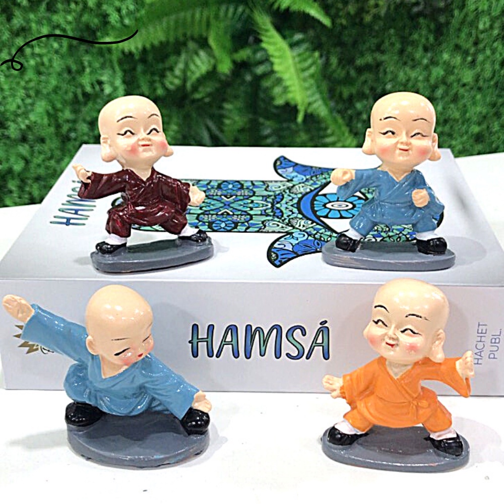 kit 4 Budas Humano Lutando Kung fu Decorar estante premium | Shopee Brasil