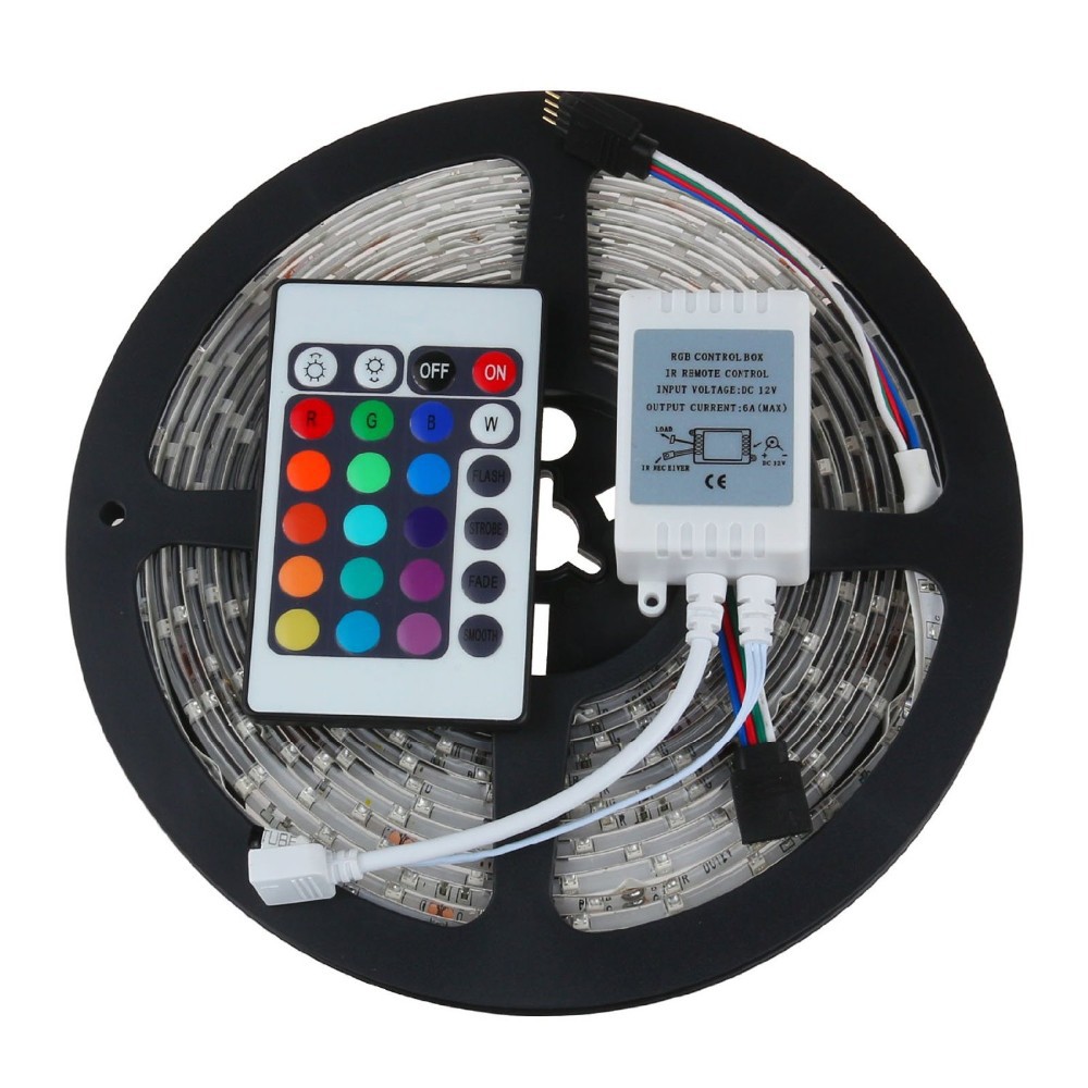 Fita Led RGB 3528 Rolo 5m 300 Leds Dupla Face Ip65 12v 2a Decoração ... Fita Led RGB 3528 Rolo 5m 300 Leds Dupla Face Ip65 12v 2a Decoração ...