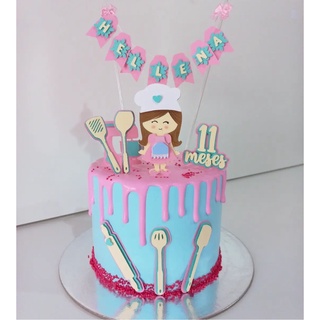 Topo de Bolo Personalizado Confeiteira/cozinheira /Topper de Bolo ...
