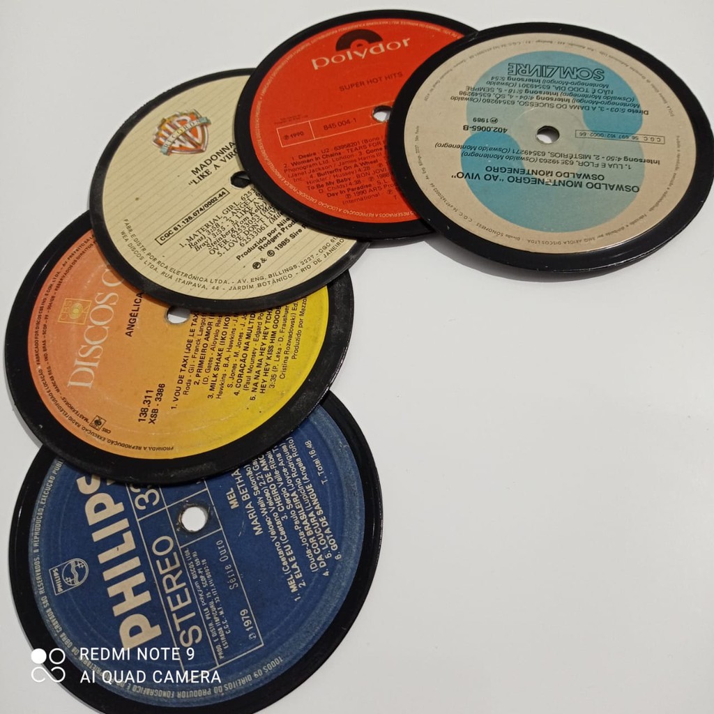 Mini discos de vinil 20 unidades - compactos vnil lps para convites ...