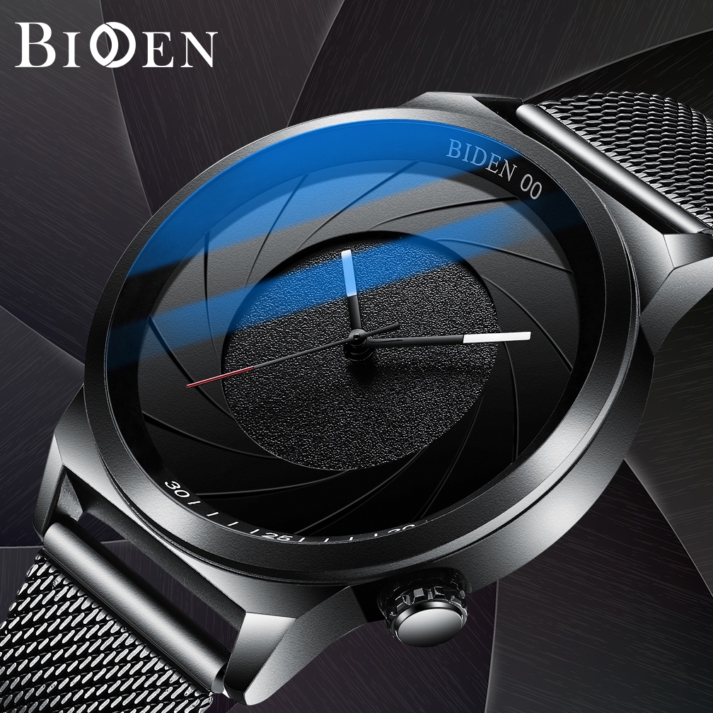 BIDEN Relógio Masculino Negócios Clássico Luxuoso Impermeável Estilo Cronógrafo Multifuncional ...