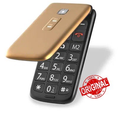 Celular simples barato Para Idosos Multilaser P9043 Dual Chip 2 Chips Radio FM MP3 Dourado Flip ...