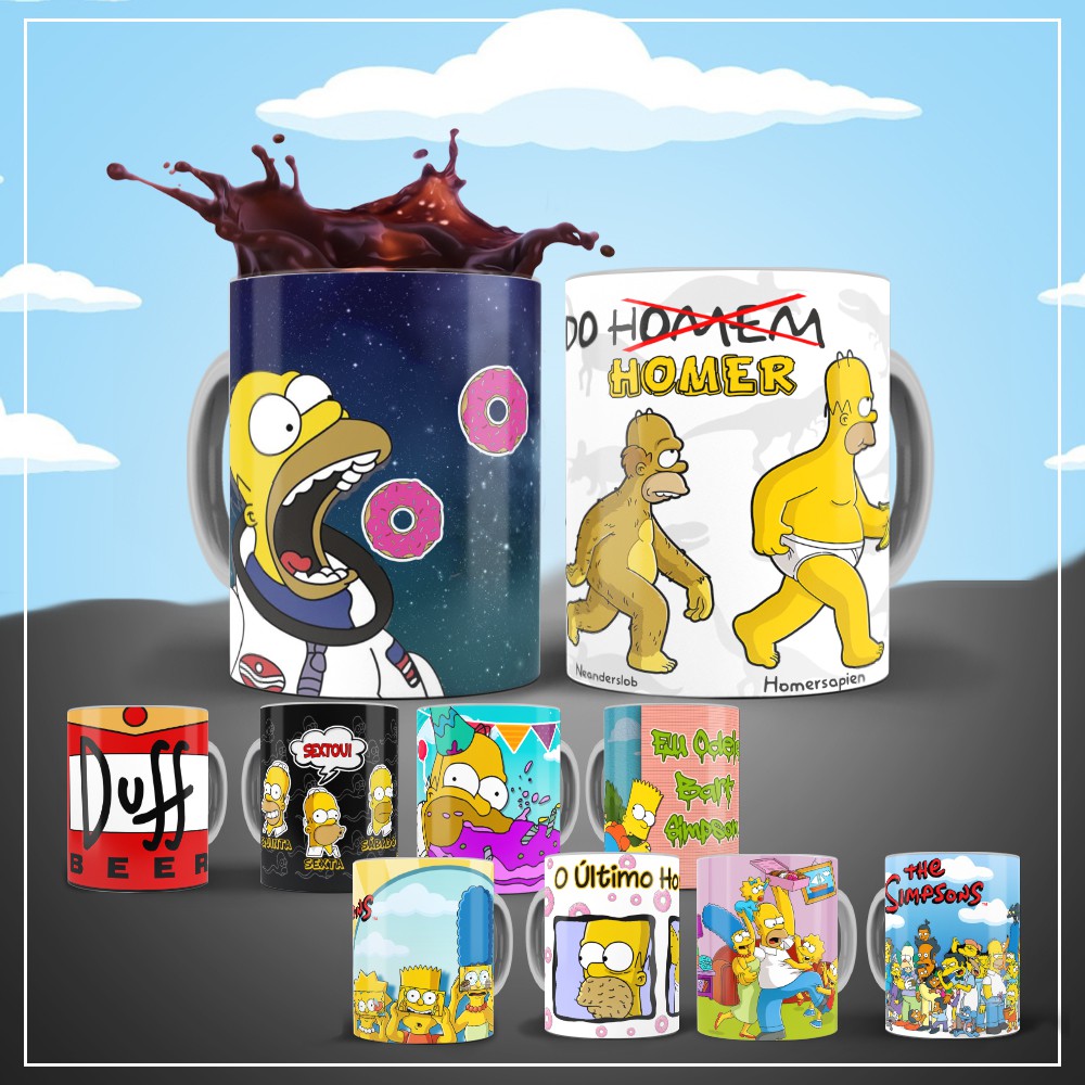 Caneca Geek Os Simpsons | Shopee Brasil