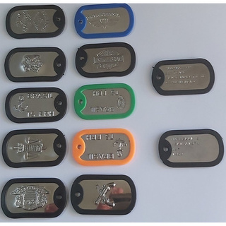 Plaquetas De Identificação Militar Em Aço Inox Placa Gravada | Shopee ...
