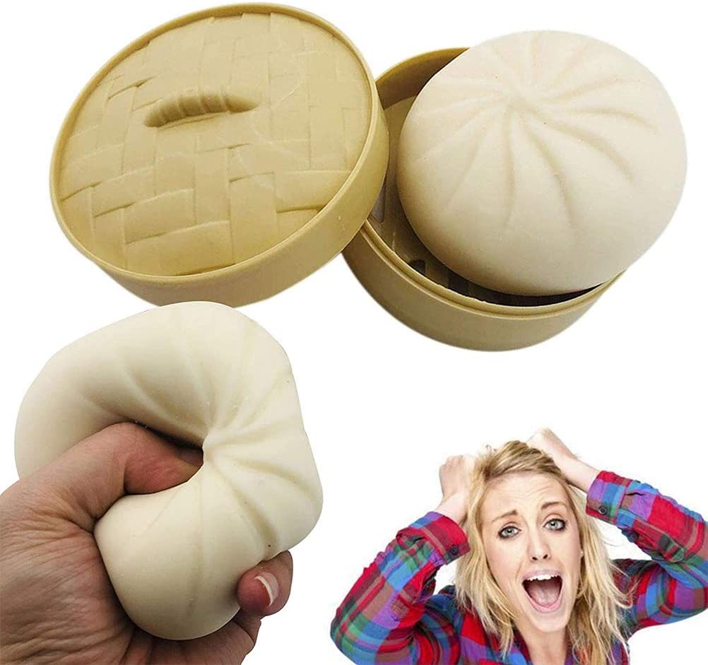 Stretchy Stress Ball Sensory Fidget Steamed Bun Toy | Shopee Brasil