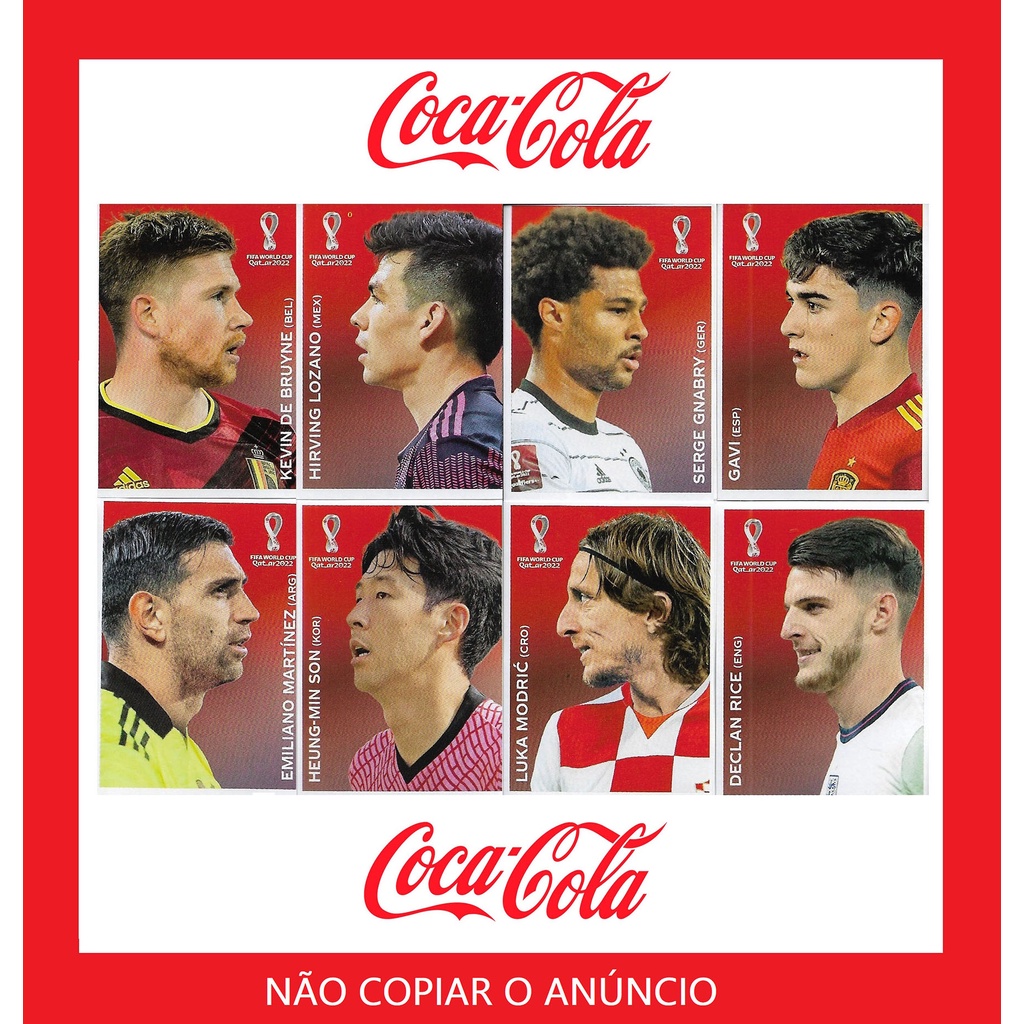 cromos faltantes (oficial) coca cola copa qatar 2022 avulsos complete ...