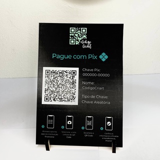 Placa PIX MDF Personalizada 15x21cm | Shopee Brasil