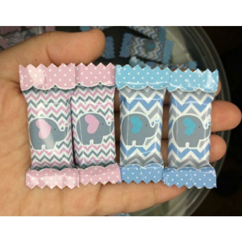 Balas personalizadas elefantinho rosa ou azul | Shopee Brasil