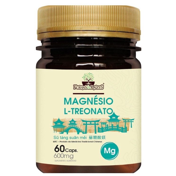 Magnésio L-Treonato 600mg 60 cápsulas - Folhas e Raízes | Shopee Brasil